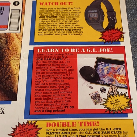Vintage | Other | Classic 98s Gi Joe Mail In Advertisement Foldout ...